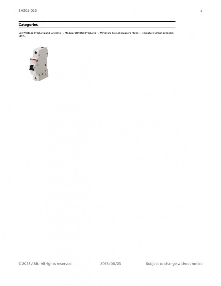 SH201-D16 technical document page 4