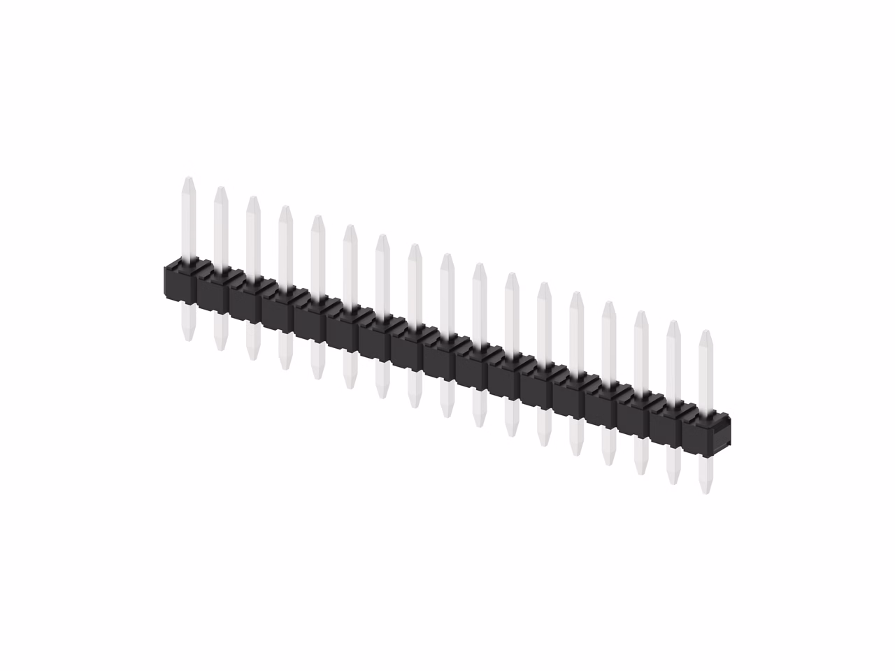 KK 254 Breakaway Header, Right-Angle, 3 Circuits, 0.76µm Gold (Au) Plating, Mating Pin Length 10.29mm, with Kinked PC Tails, Bag