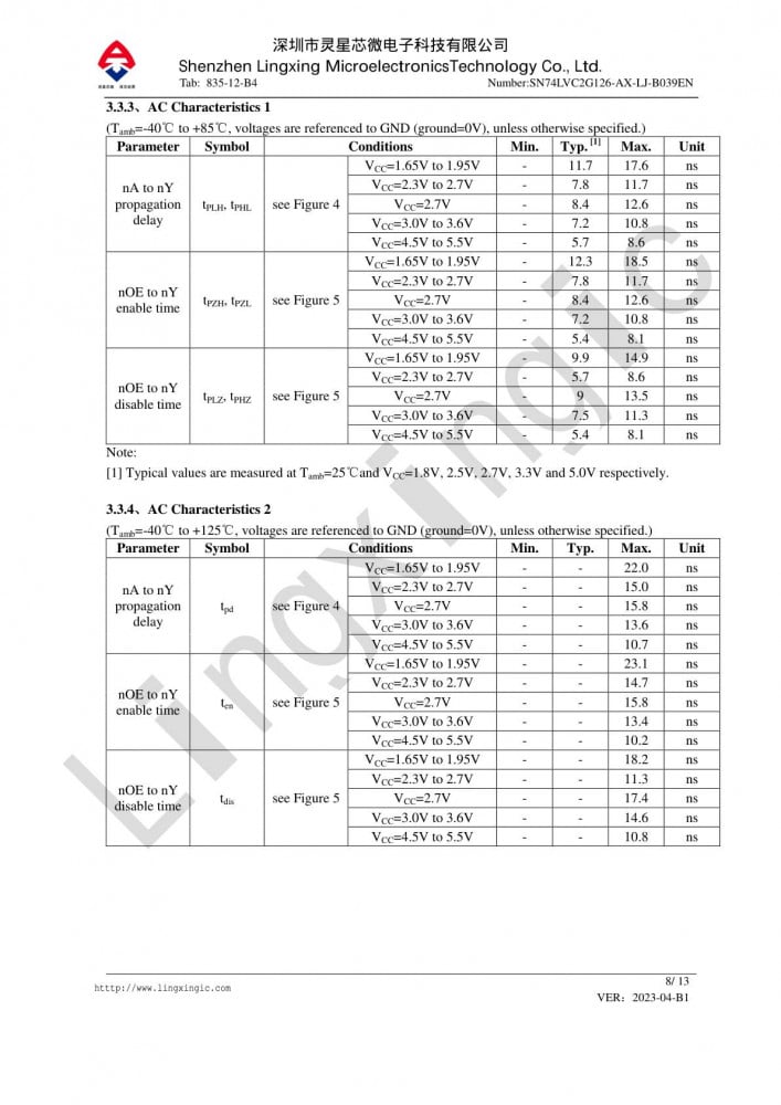 SN74LVC2G126 datasheet page 8