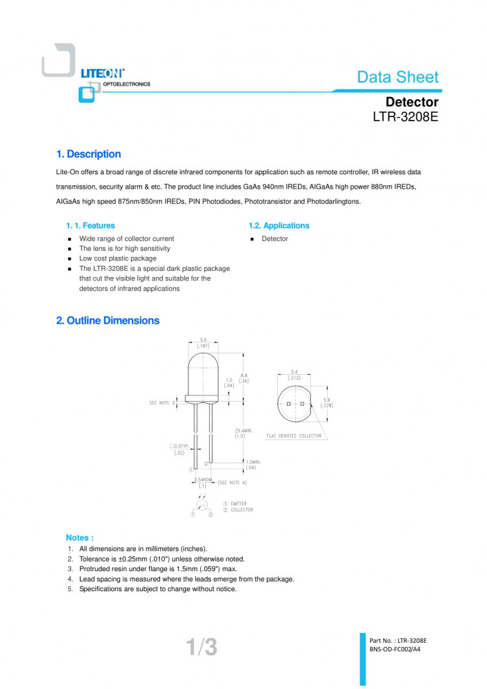 LTR-3208E datasheet page 2