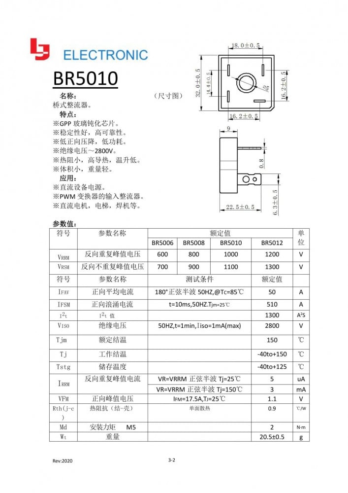 BR5010 datasheet page 2