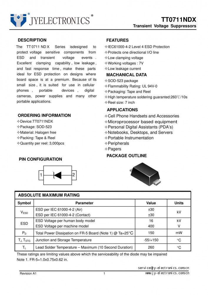 TT0711NDX datasheet page 1