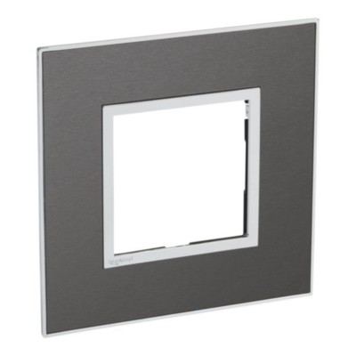 Arteor - British standard plate for 13A fused connection unit - Reflective metal - Glossy stainless steel - Gold finish