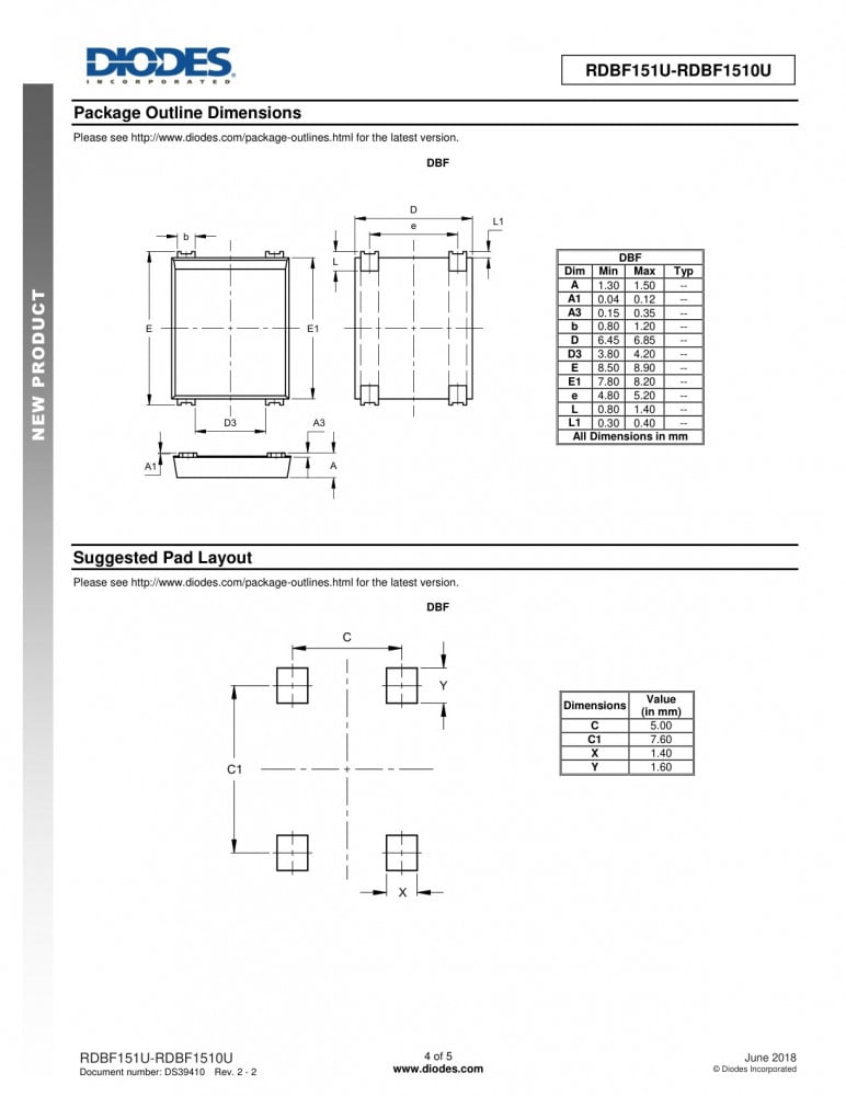 RDBF151U-13 datasheet page 4