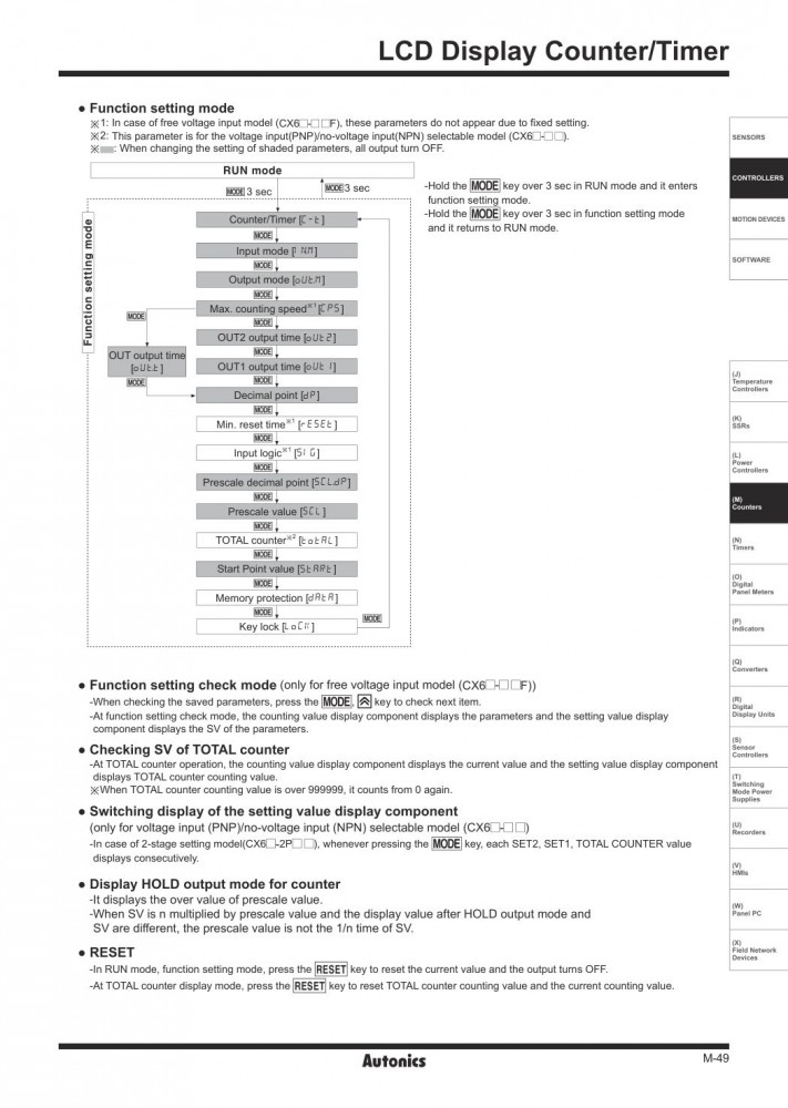 CX Series document page 9