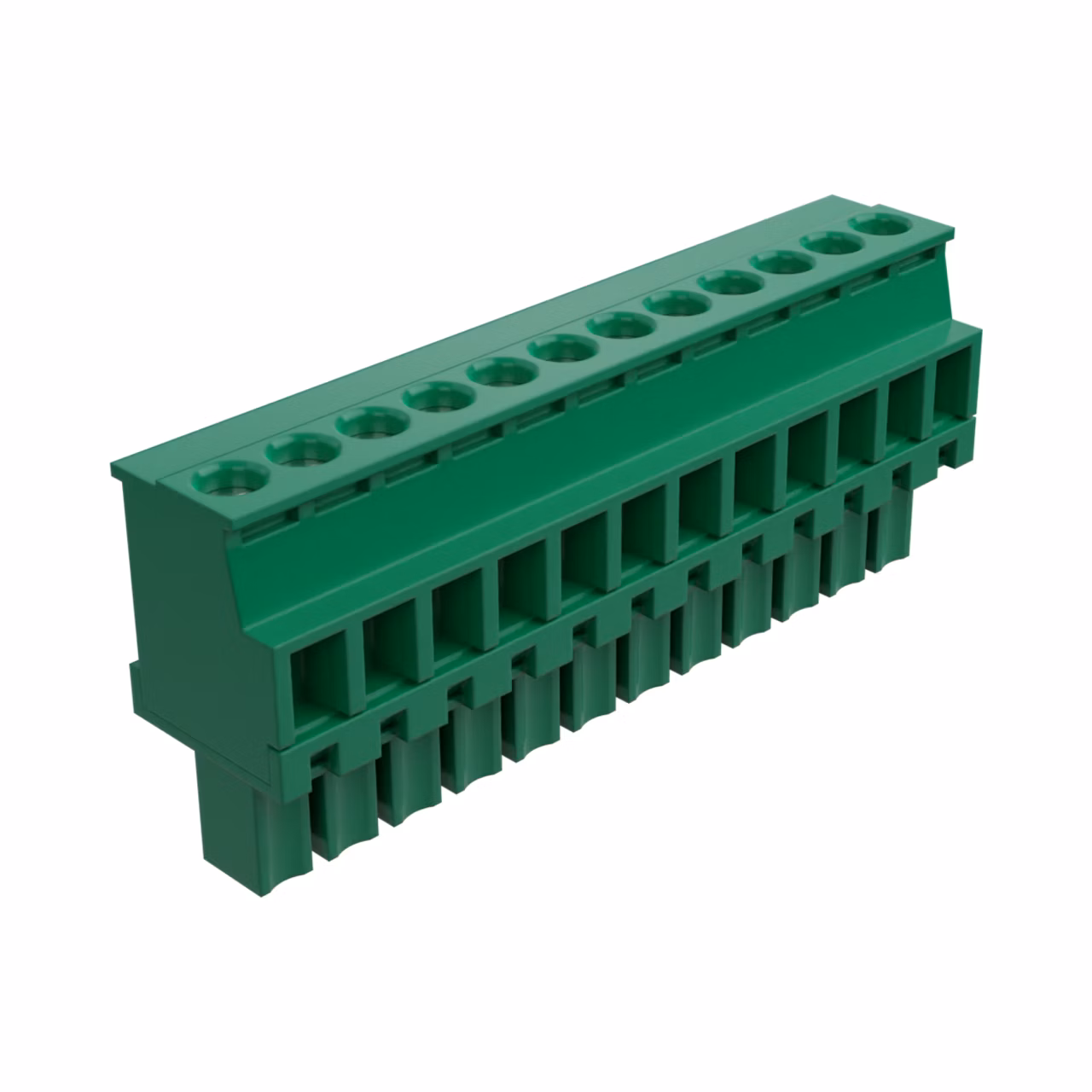 3.81mm Pitch Eurostyle Vertical Plug, Rear Wire Entry, Green Housing, Gold (Au) Plated, 12 Circuits for sale