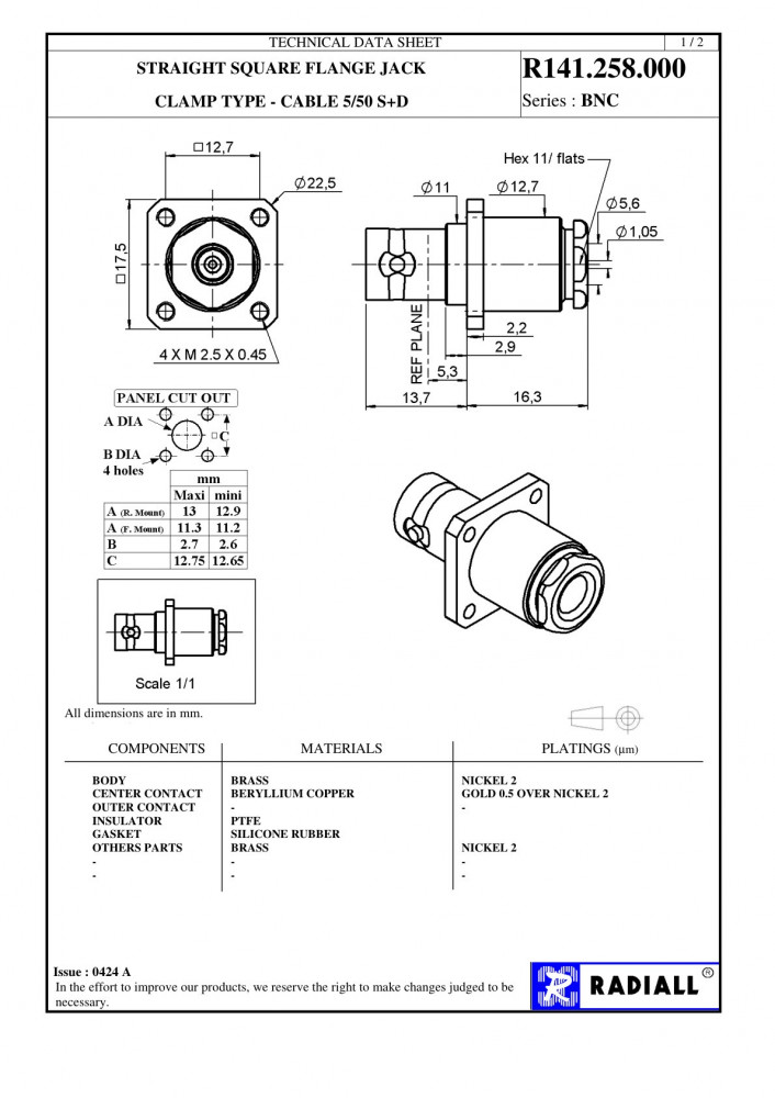 R141258000 technical document, page 1