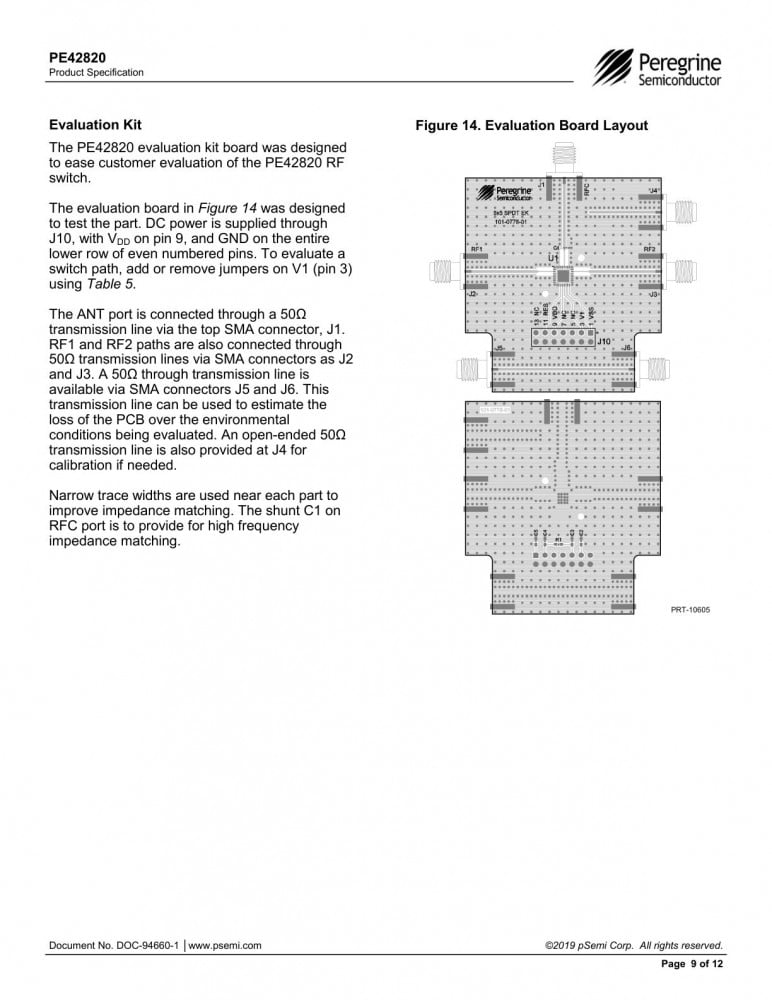 PE42820B-X datasheet page 9