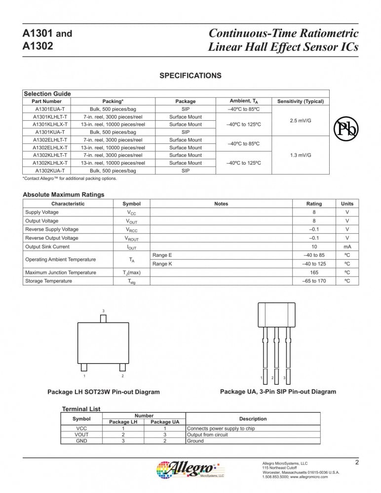 A1302ELHLT-T datasheet page 3
