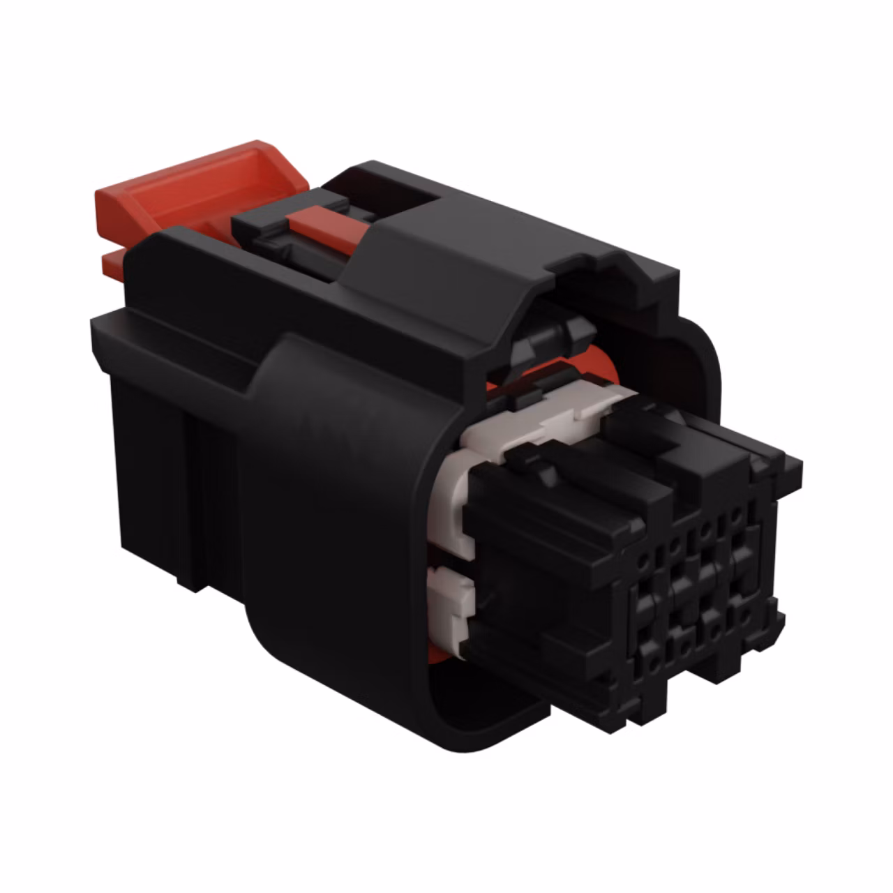 Mini50 Sealed Receptacle Housing, Dual Row, with CPA, 8 Circuits, Polarization Option A, Black for sale