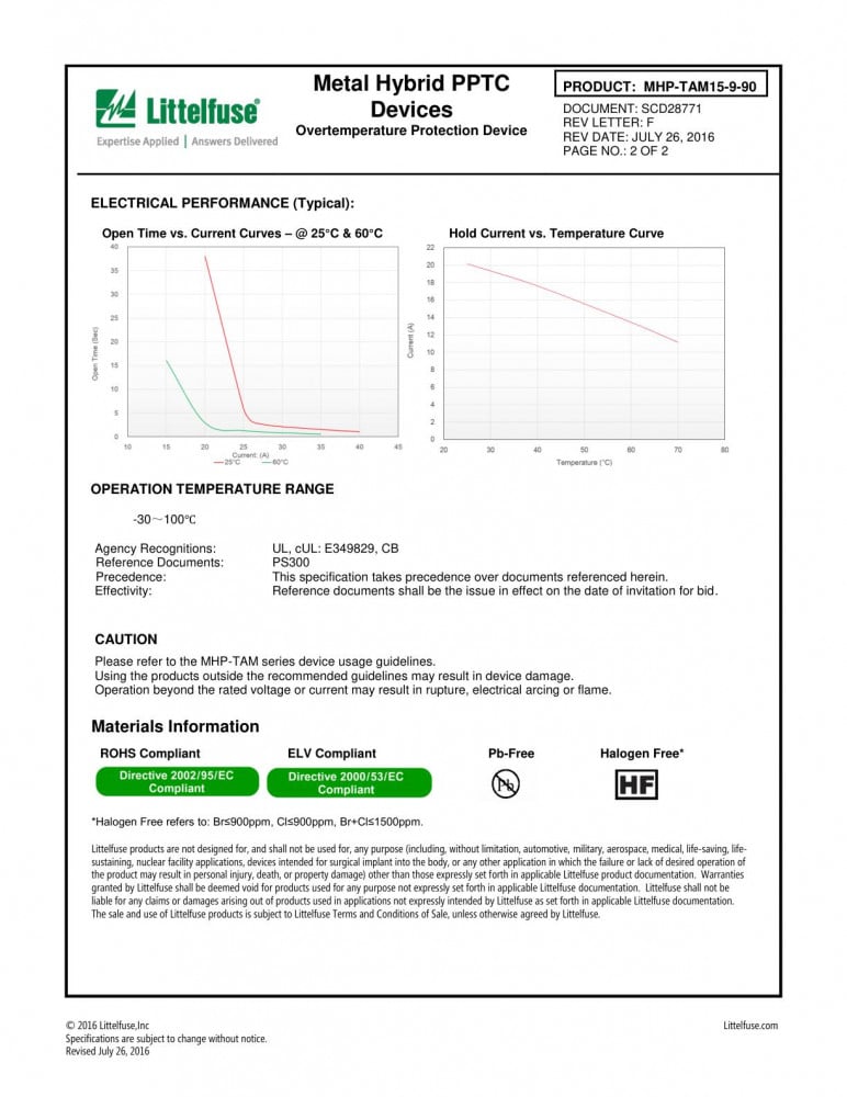 MHP-TAM15-9-90 technical specification page 2