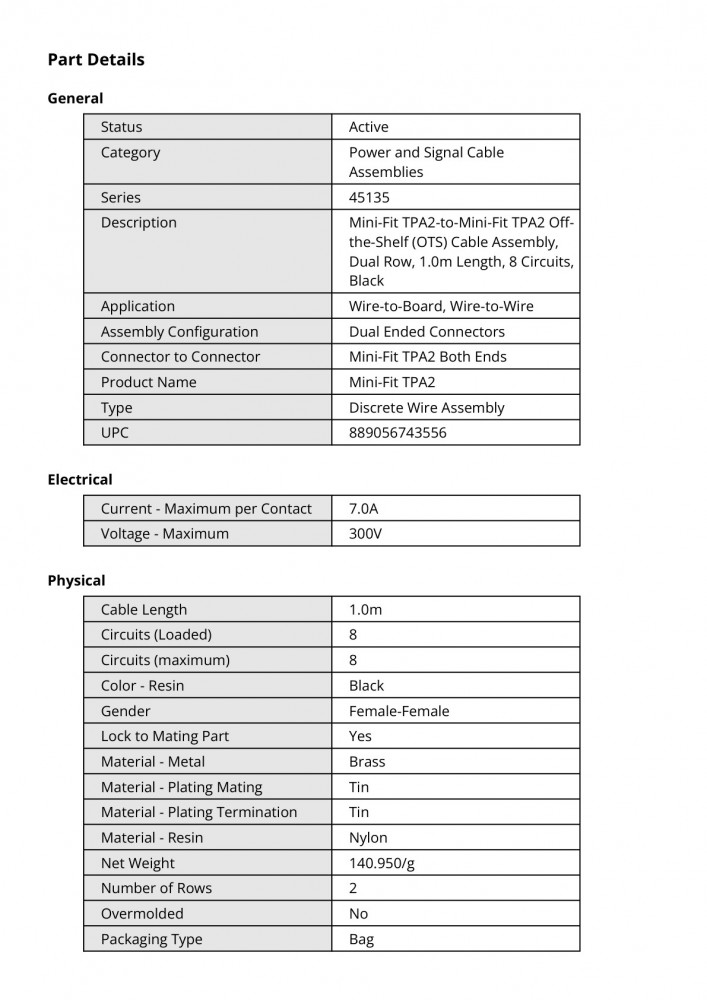 MOLEX 451350810 technical document image, page 2
