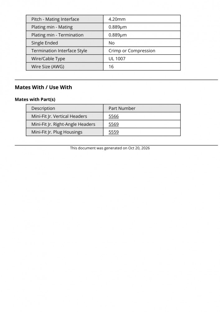 MOLEX 451350810 technical document image, page 3