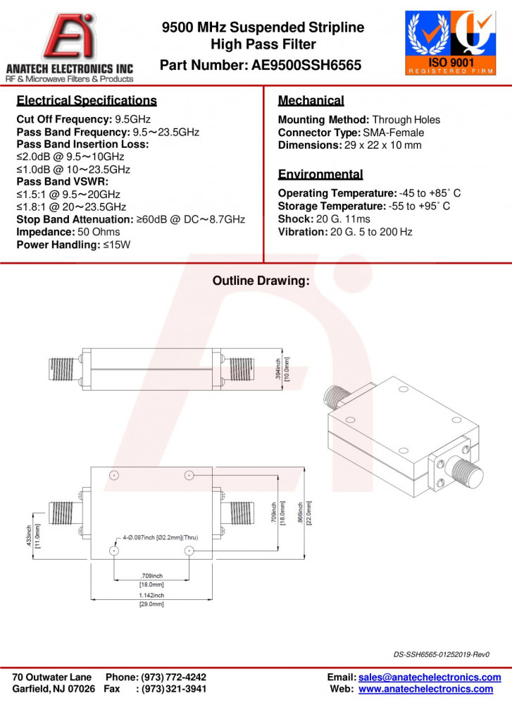AE9500SSH6565 datasheet page 1