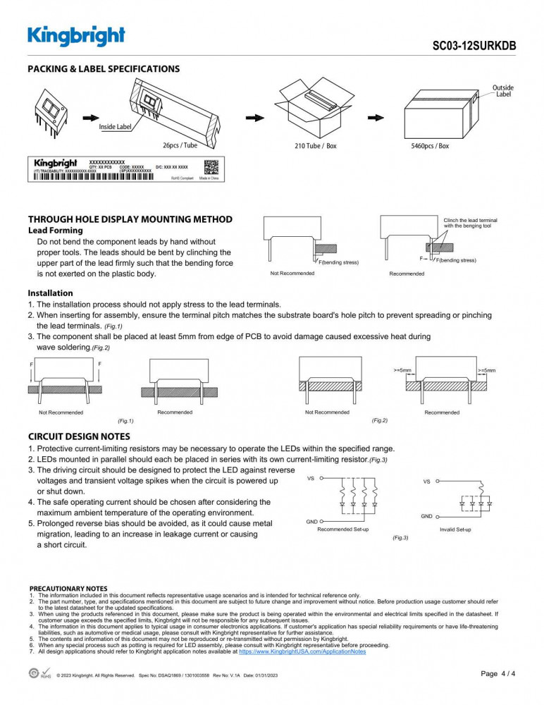 SC03-12SURKDB datasheet page 4