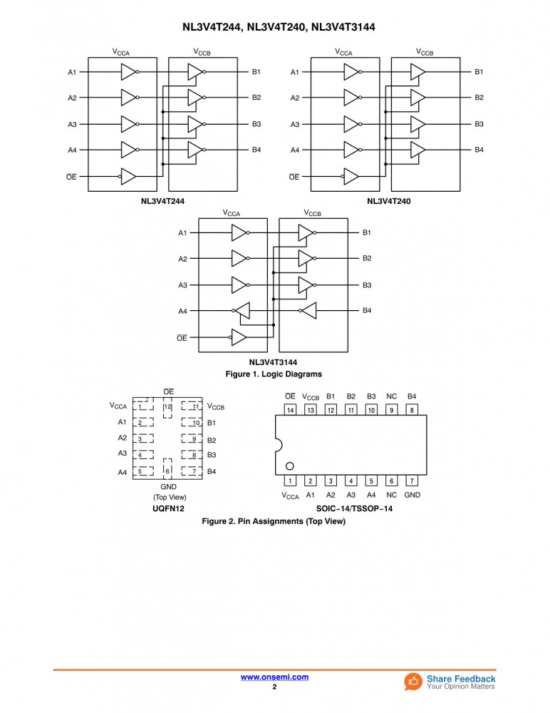 NL3V4T244 datasheet page 2