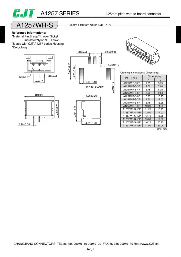CJT A1257 series technical drawing page 4