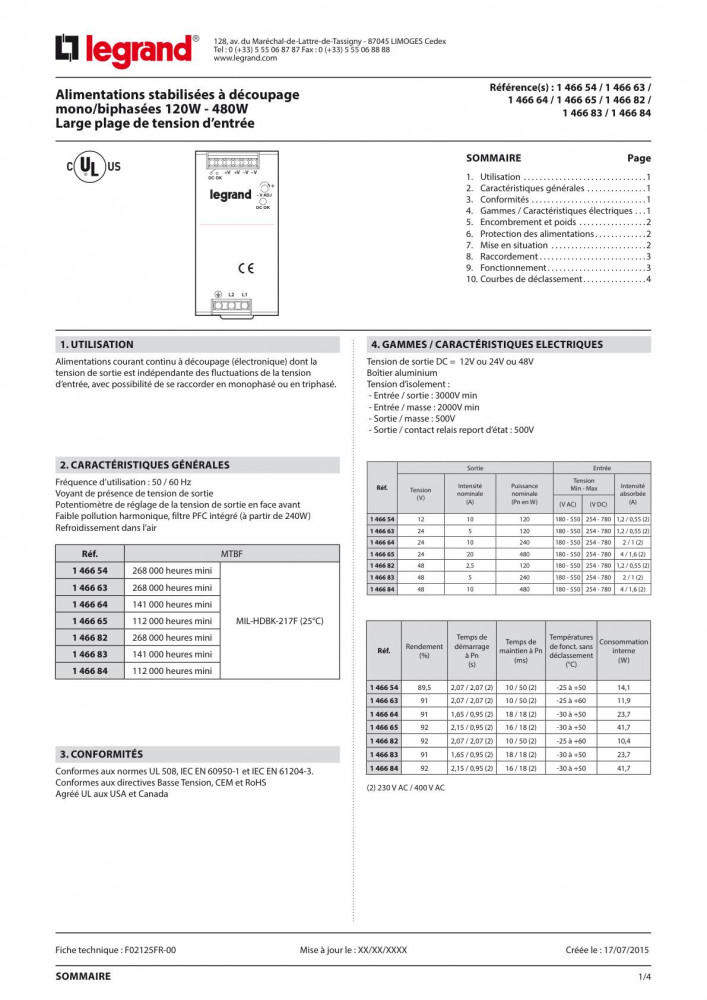 Legrand 146664 technical document page 1