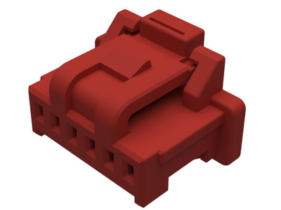 1.00mm Pitch, Pico-Clasp Low-Halogen Receptacle Crimp Housing, Single Row, Inner Positive Lock, 15 Circuits, Red for sale