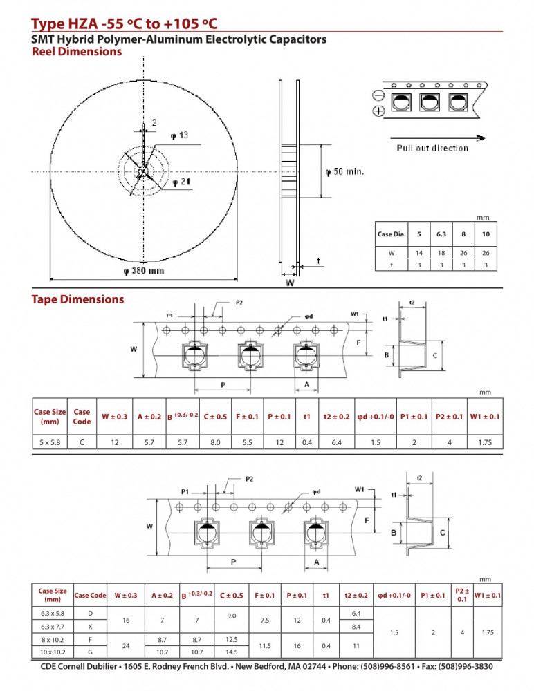 CDE HZA series datasheet page 4