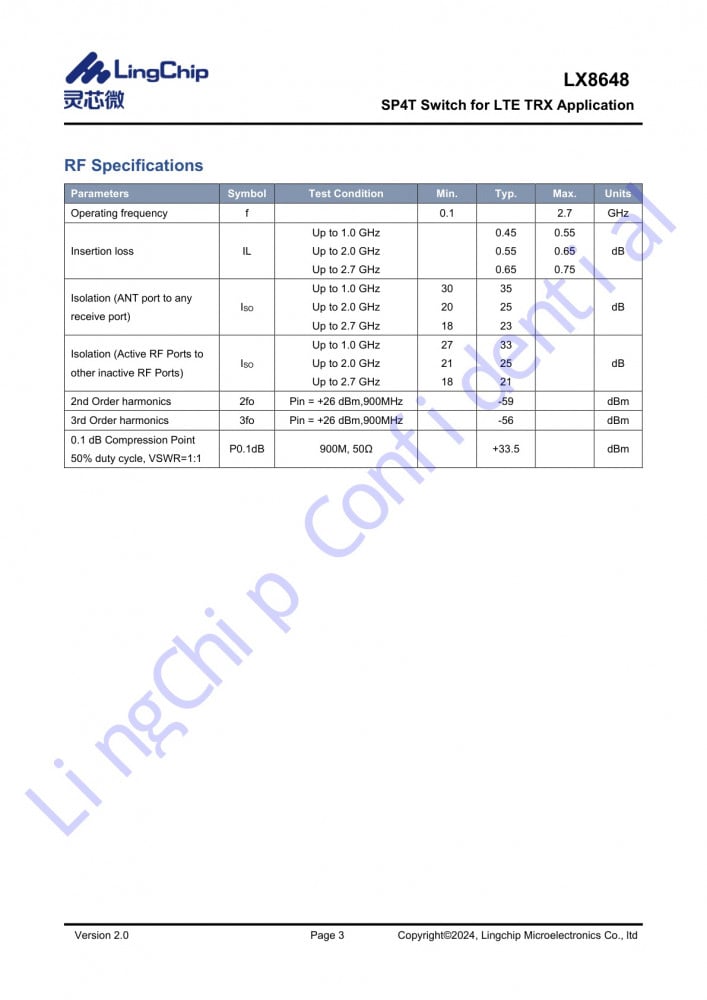 LX8648 datasheet page 3