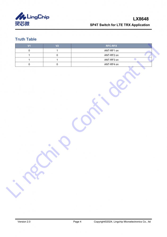 LX8648 datasheet page 4