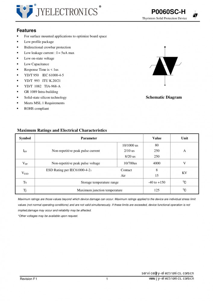 P0060SC-HX datasheet page 1