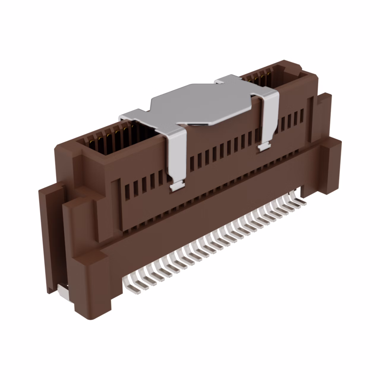 SlimStack Board-to-Board Connector, 0.635mm Pitch, 0.635 Series, Plug, 10.00 or 16.00mm Mated Height, 6.40mm Mated Width, 50 Circuits for sale