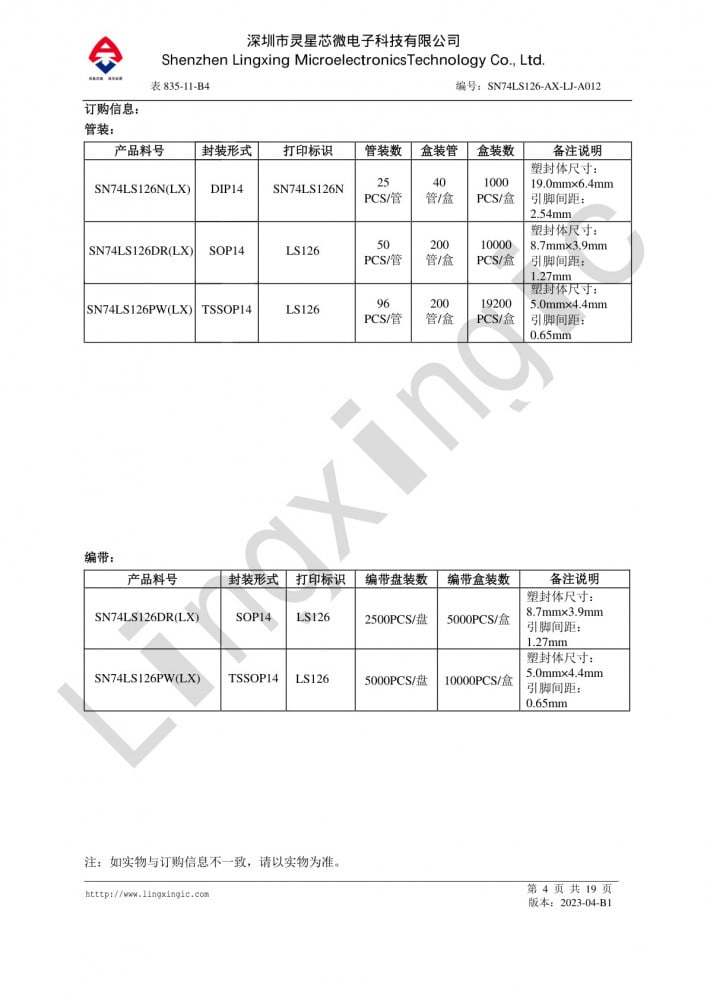 SN74LS126 datasheet page 4