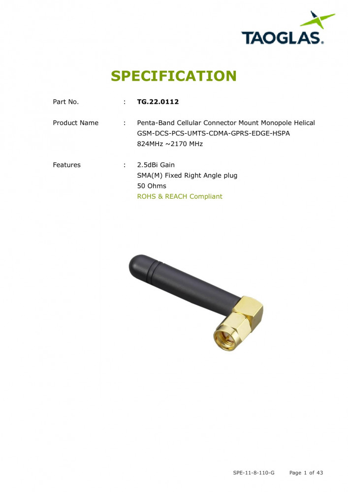 TG.22.0112 technical document page 1
