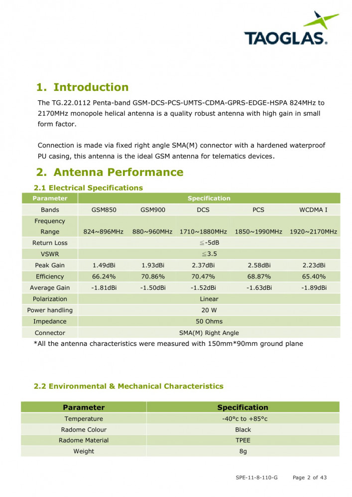 TG.22.0112 technical document page 2