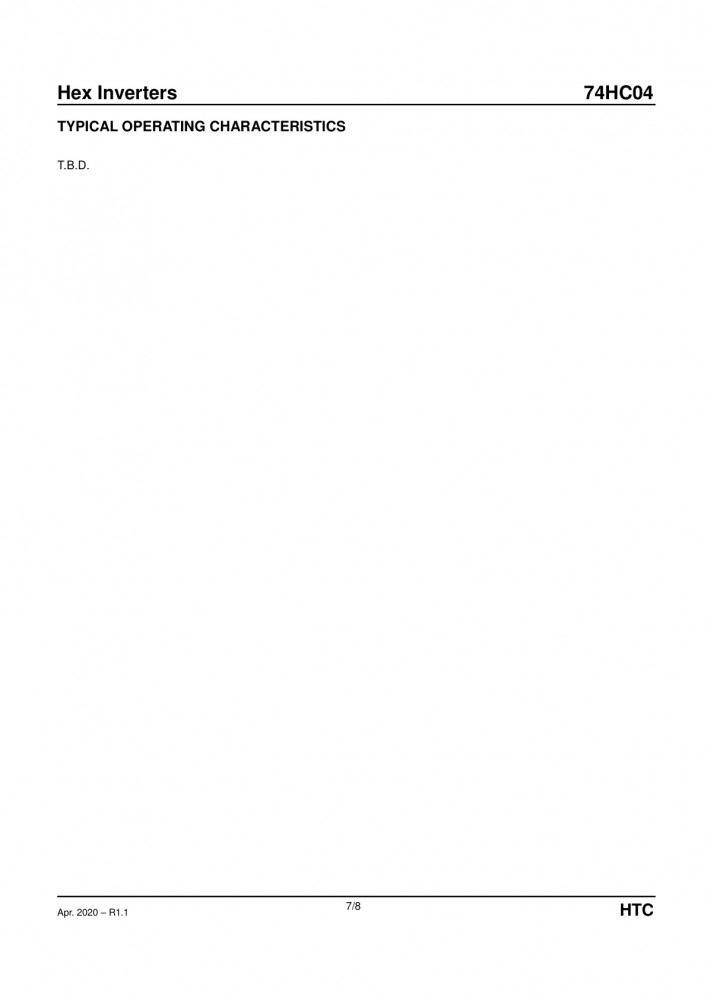 74HC04N datasheet page 7