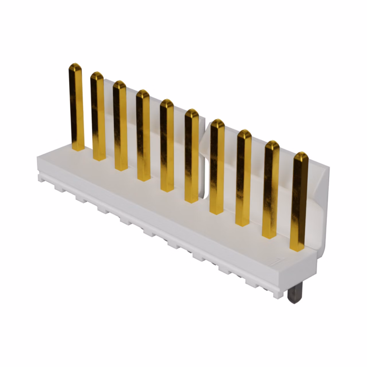 KK 396 Header, Vertical, Friction Lock, 10 Circuits, 0.38µm Gold (Au) Selective Plating for sale