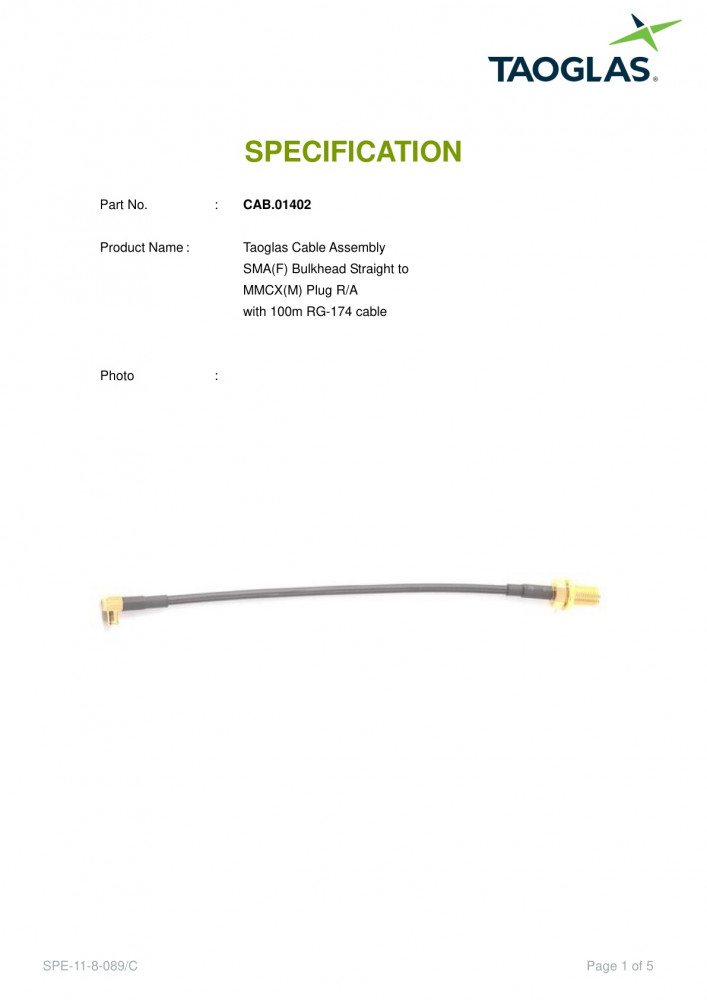 CAB.01402 technical document page 1