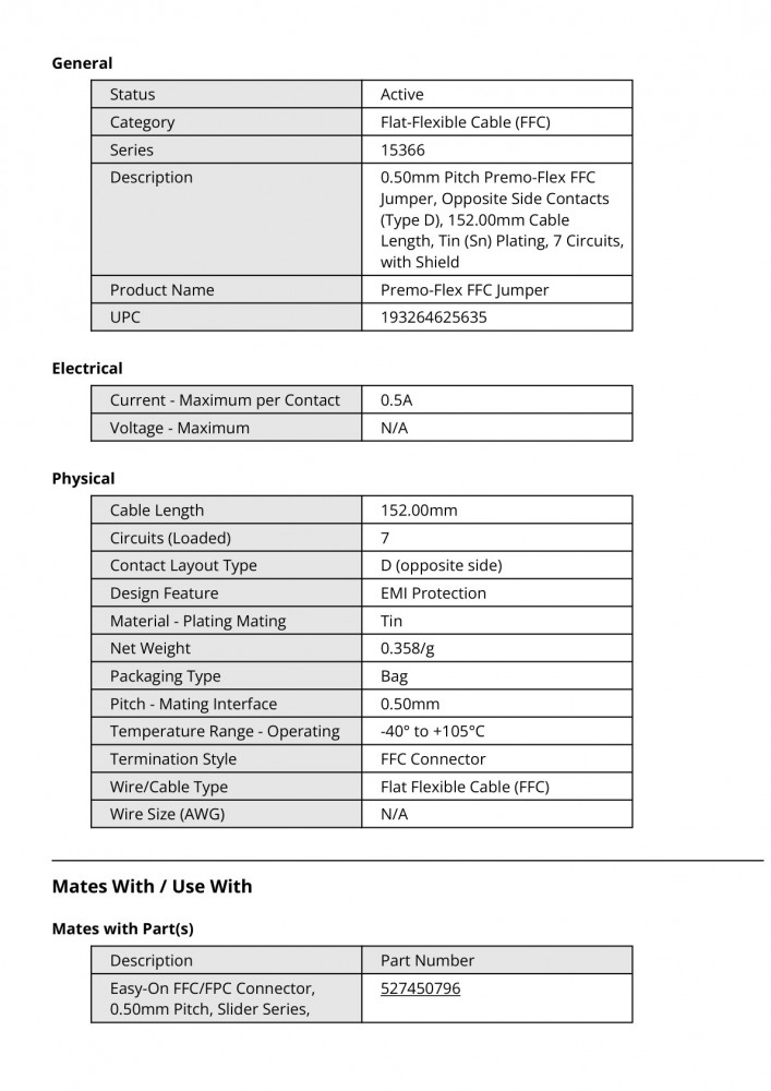 MOLEX 153660754 technical document image 2