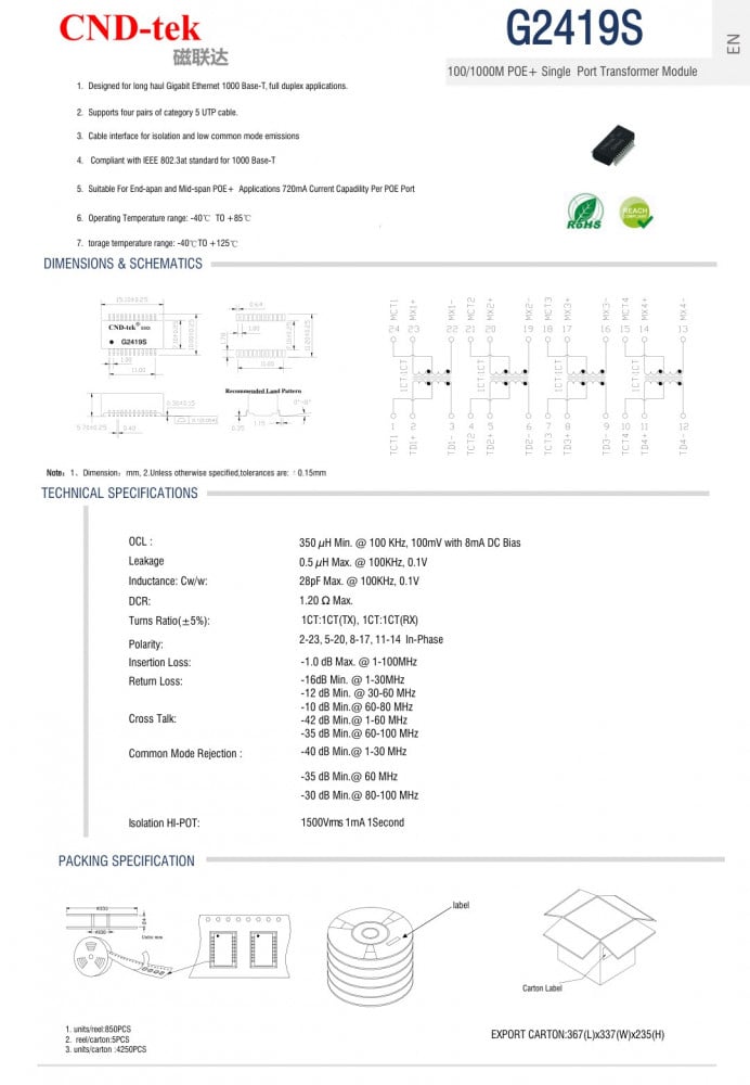 G2419S technical document page