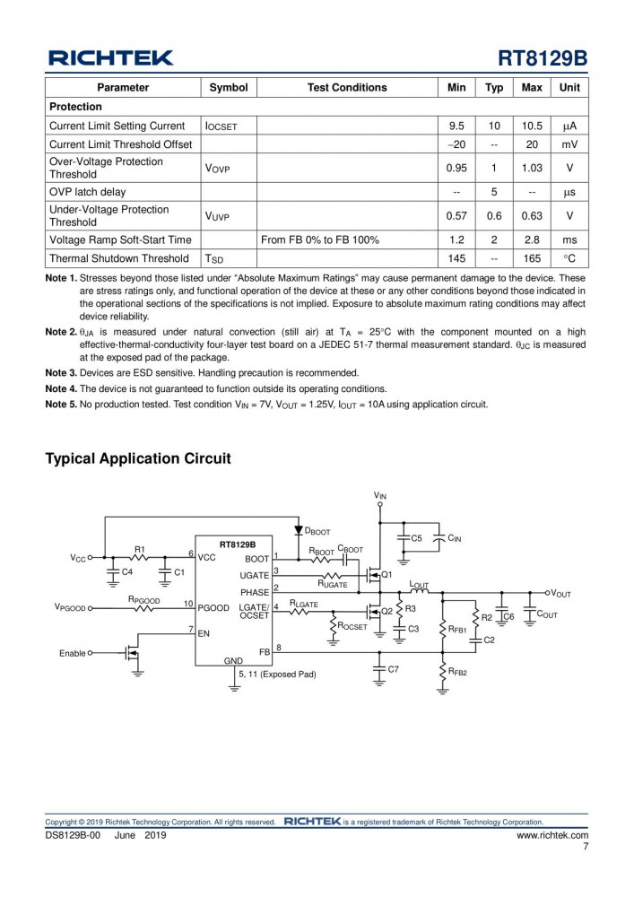 RT8129B datasheet page 7