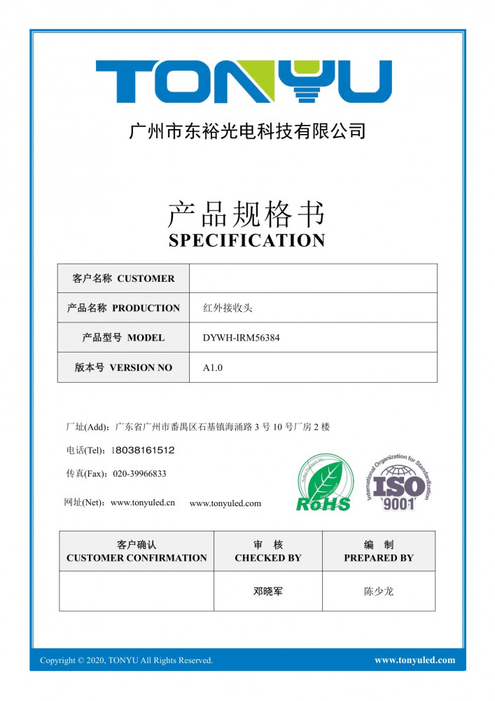 DYWH-IRM56384 datasheet page 1