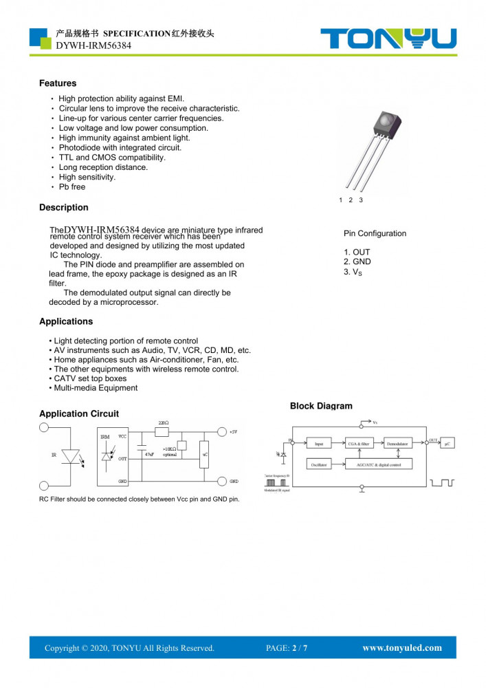 DYWH-IRM56384 datasheet page 2