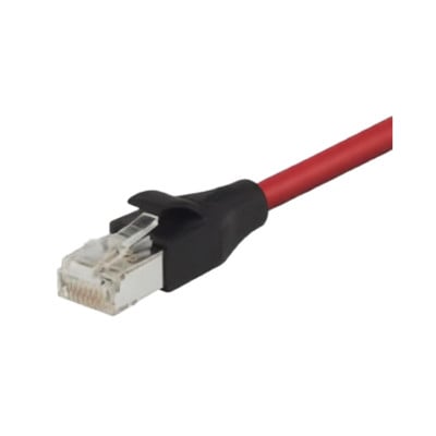 L-com TRD695DSZ-RED-1 Modular Ethernet Cable RJ45 RJ11 Red 1 ft
