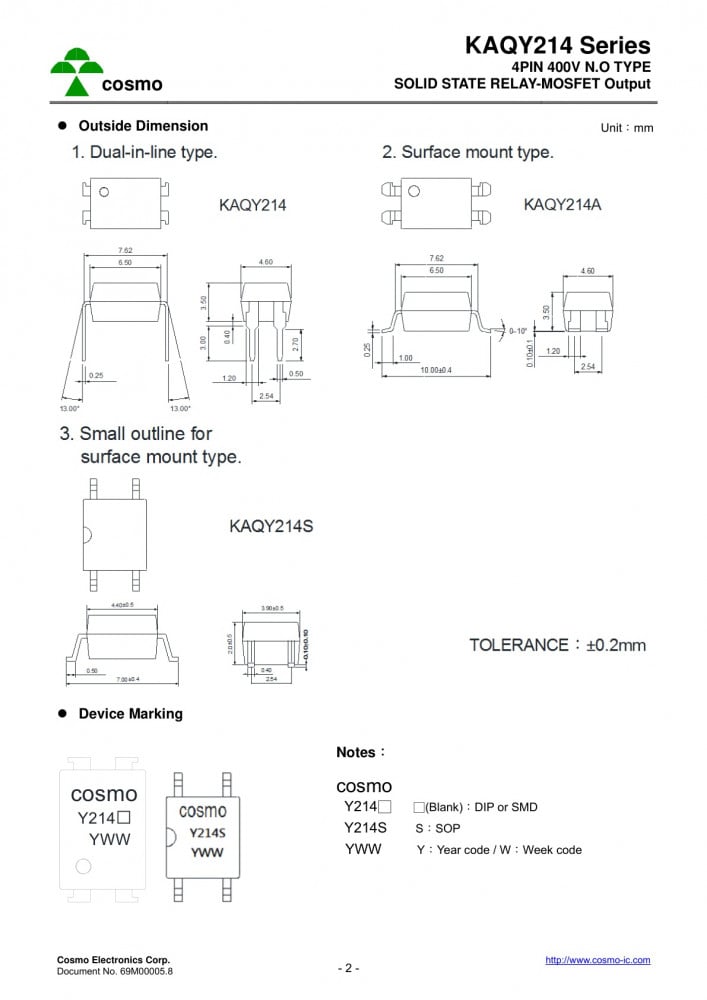 KAQY214S datasheet page 2