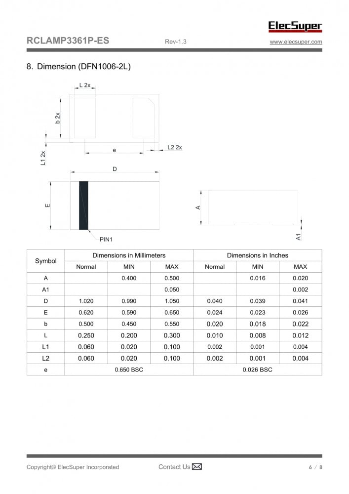 RClamp3361P-ES datasheet page 6