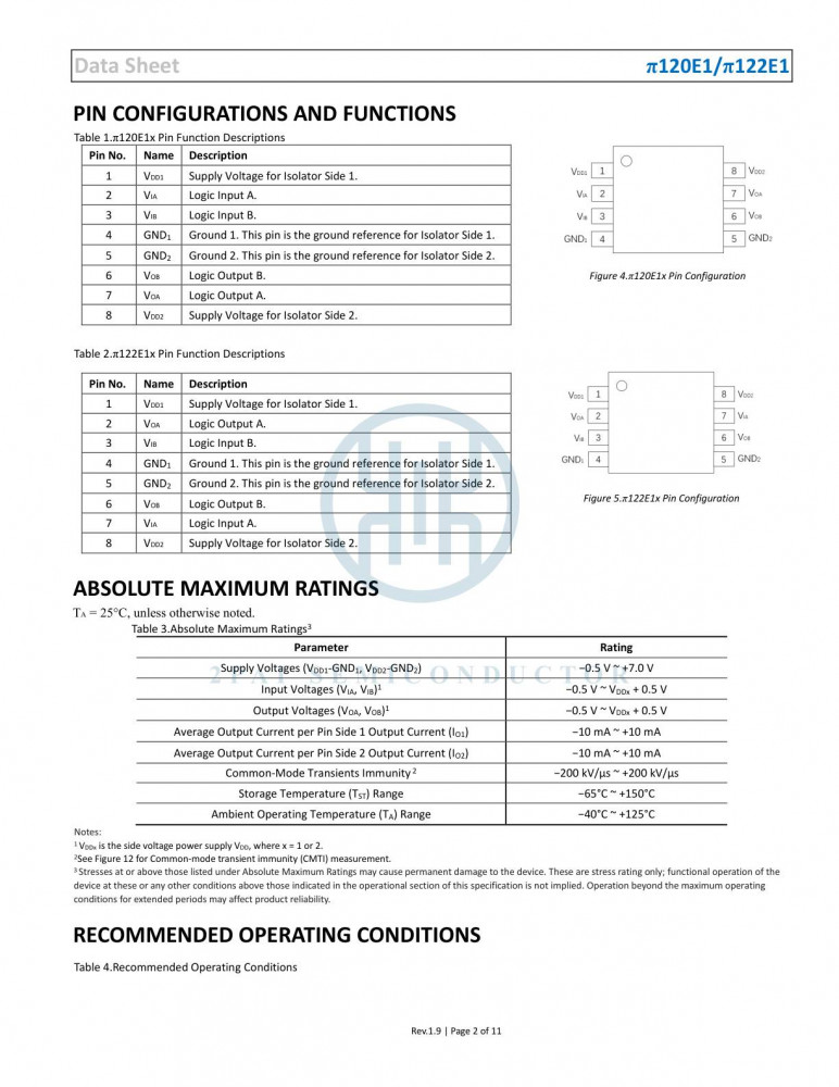 π120E10 datasheet page 2