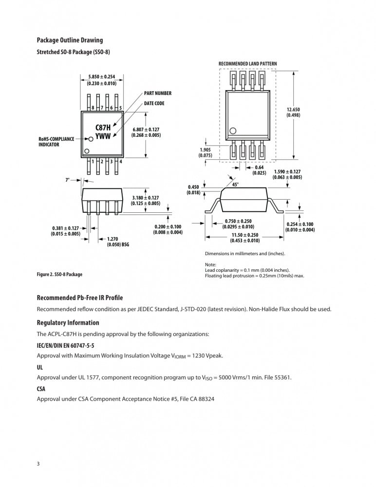 ACPL-C87H datasheet page 3