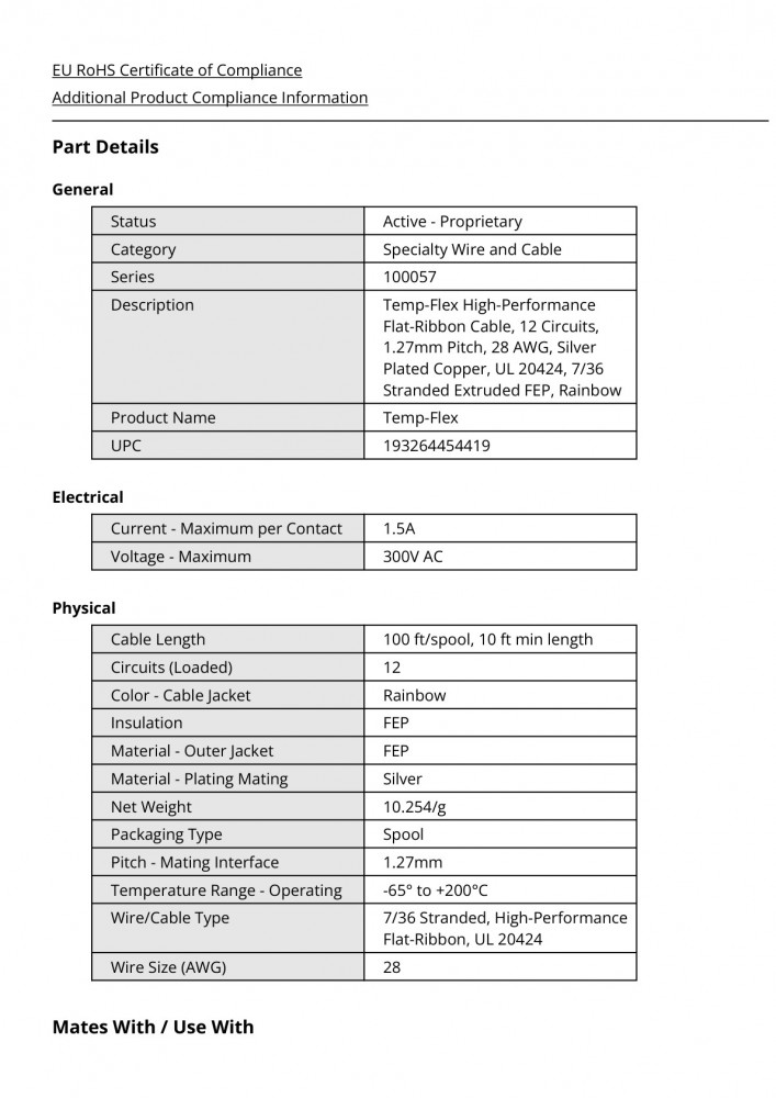 MOLEX 1000570526 technical document page 2