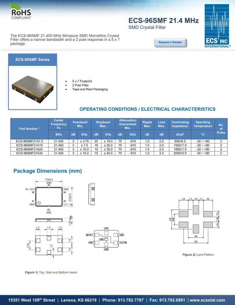 ECS-96SMF series technical document image