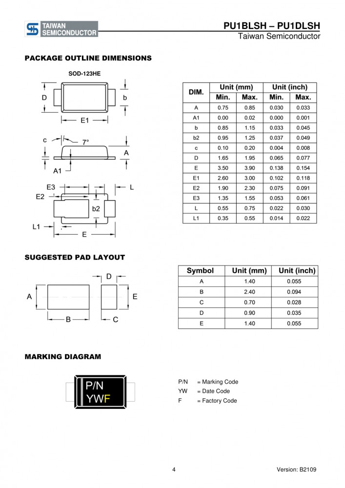 PU1BLSH datasheet page 4