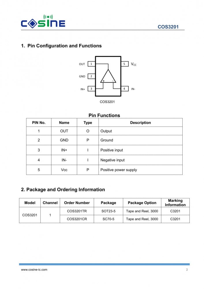 COS3201 datasheet page 2
