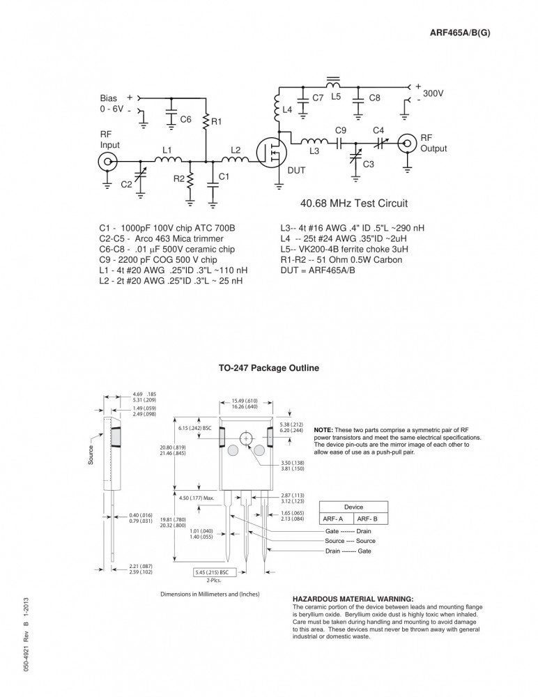ARF465AG datasheet page 4