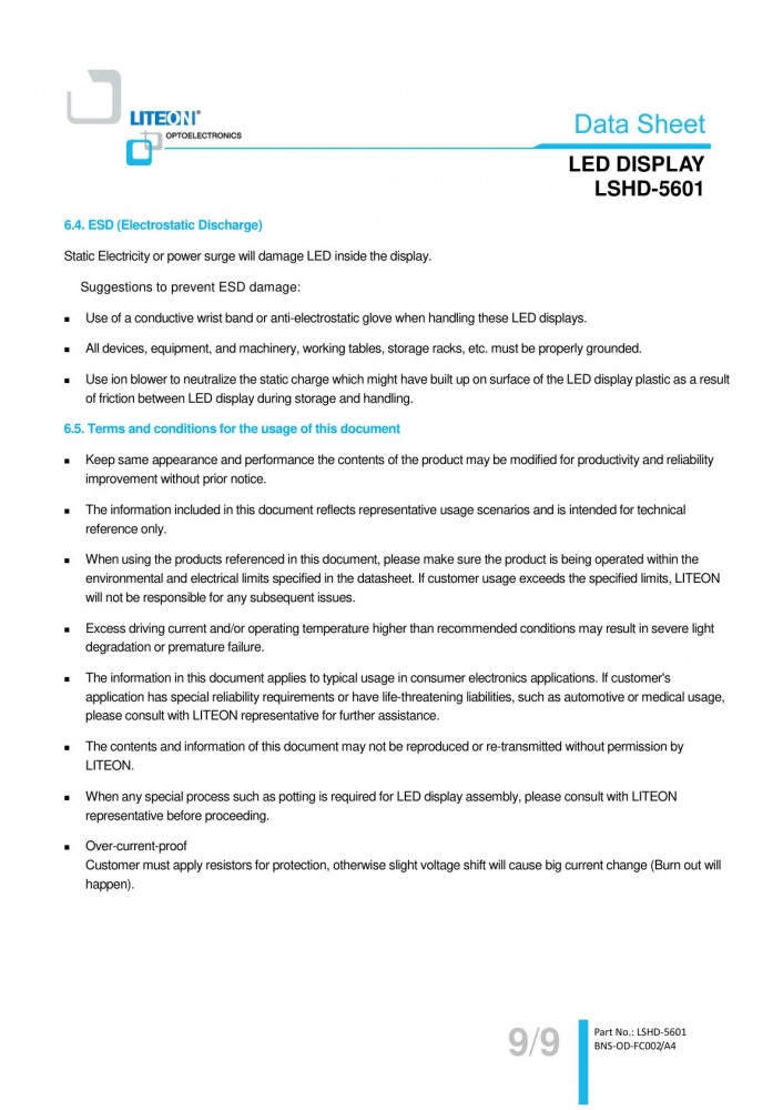 LSHD-5601 datasheet page 10